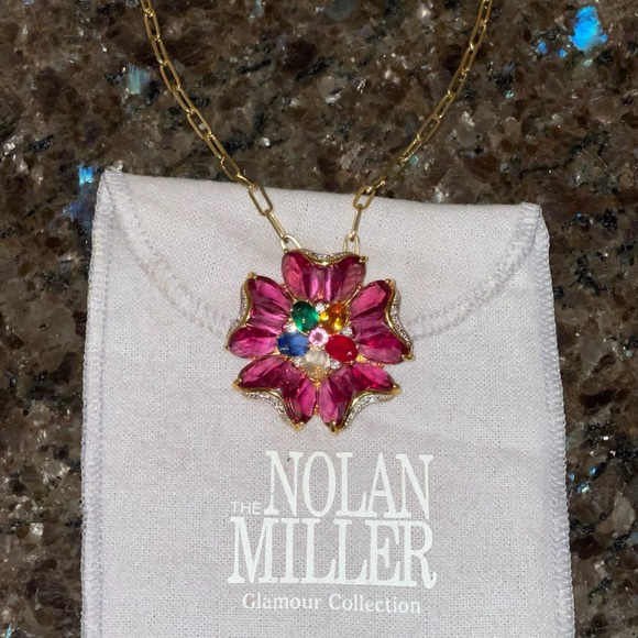 Nolan Miller | Jewelry | Nolan Miller Floral Rainbow And Gold Tone ...